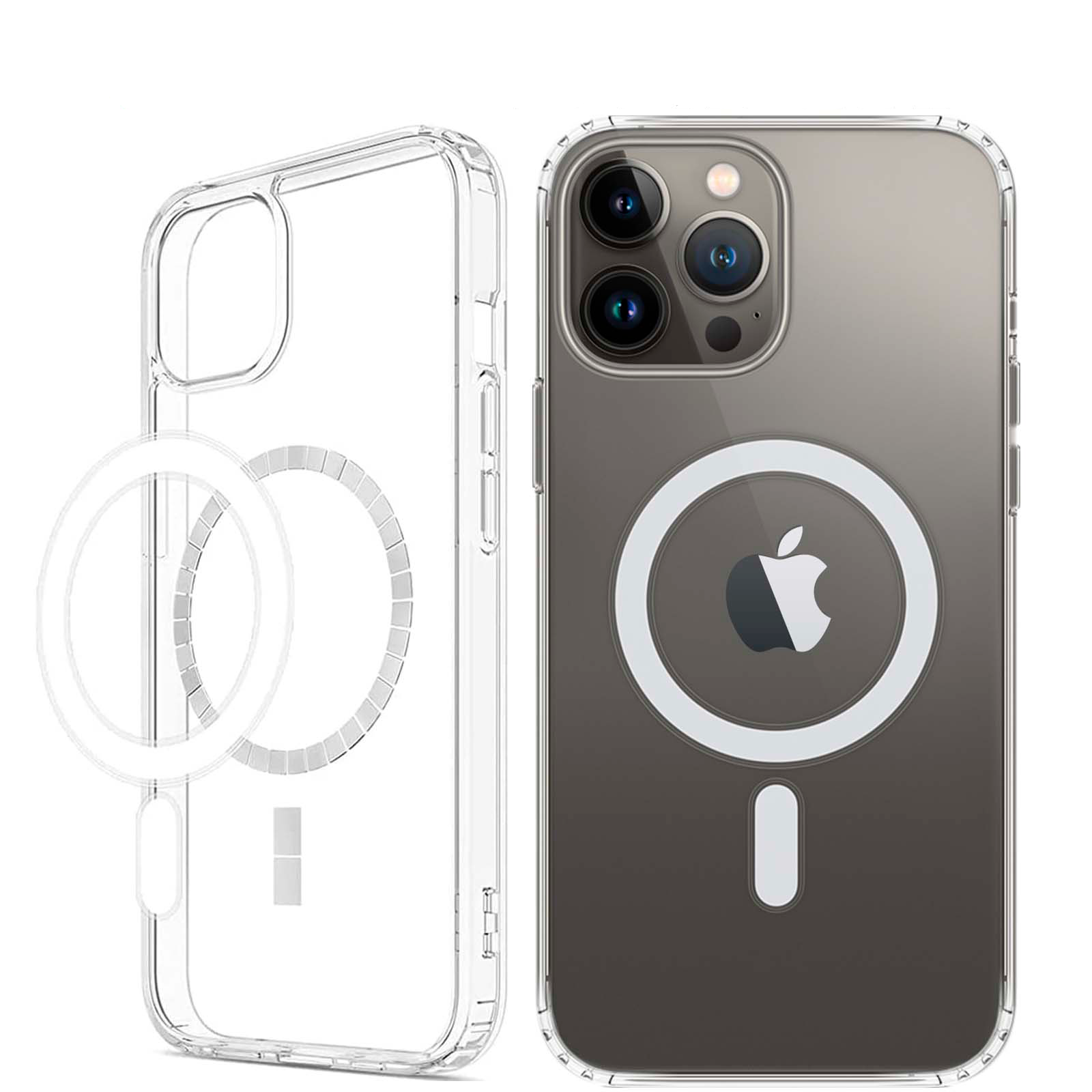 Чехол Luckroute для iPhone 12 с поддержкой MagSafe, противоударный, прозрачный