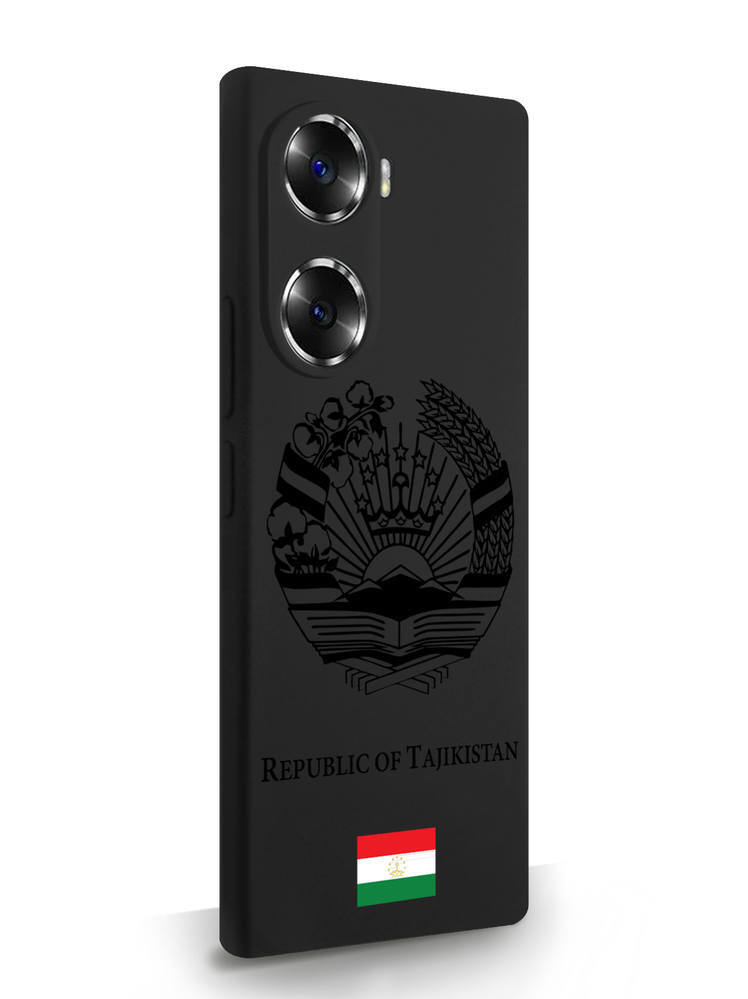 Чехол SignumCase Honor 60 Черный лаковый Герб Таджикистана черный