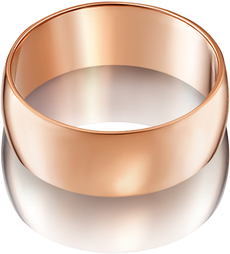 Кольцо обручальное из красного золота р. 24 PLATINA jewelry 01-4450-00-000-1110-11