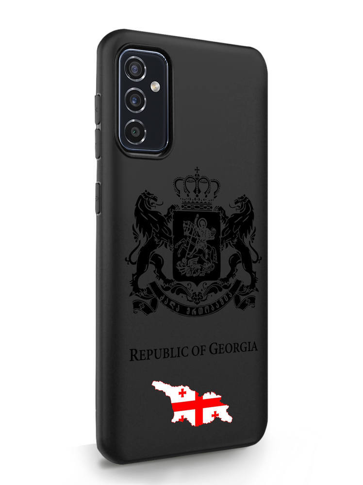 Чехол SignumCase Samsung Galaxy M52 Черный лаковый Герб Грузии черный