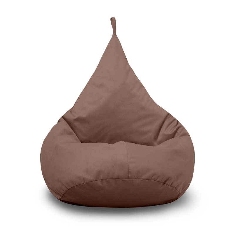 Кресло-мешок PUFON Груша XL, микровелюр, шоколадный