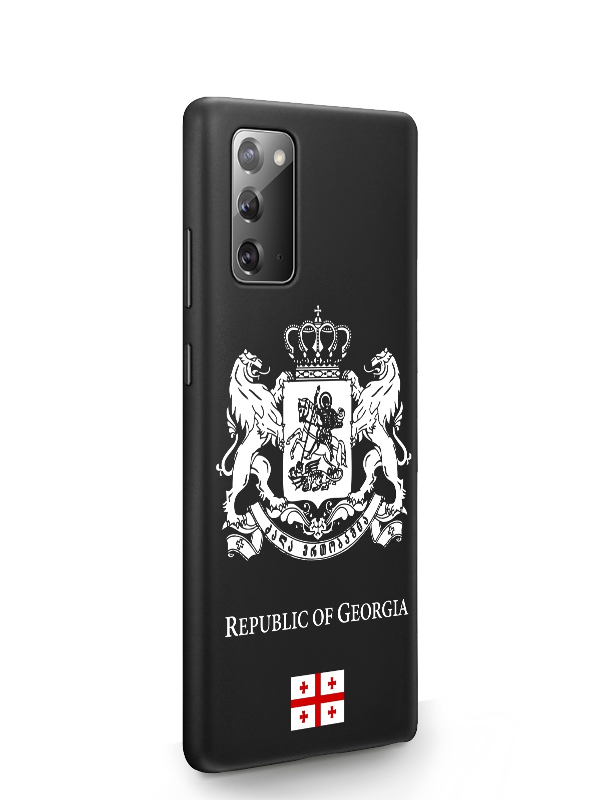 Чехол SignumCase Samsung Galaxy Note 20 Белый Герб Грузии черный