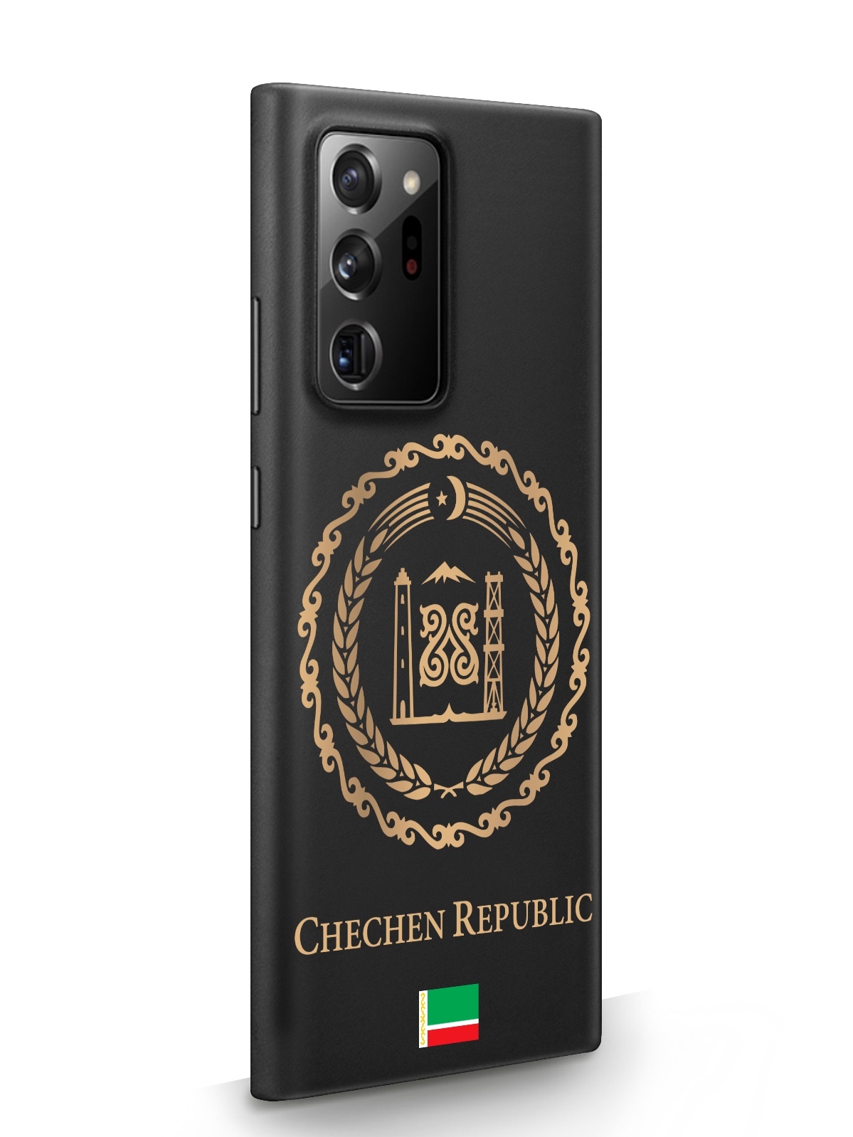 Чехол SignumCase Samsung Galaxy Note 20 Ultra Золотой Герб Чечни черный