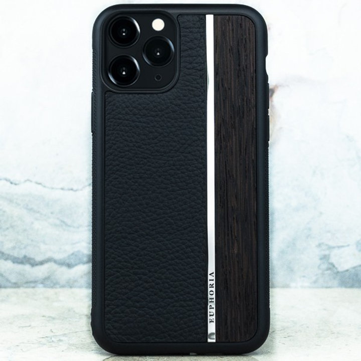 Чехол iPhone 13 Pro - Euphoria Leather Metal Wood - Euphoria HM Premium