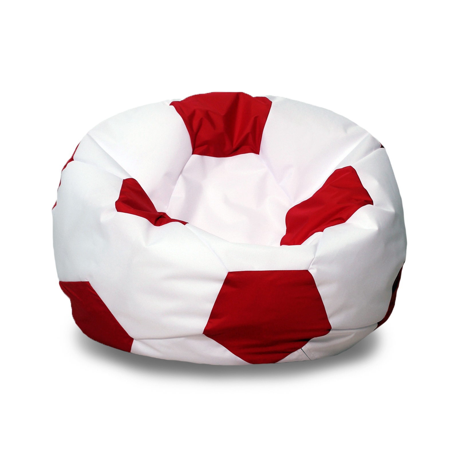 Кресло-мешок PUFON Мяч XL, красно-белый