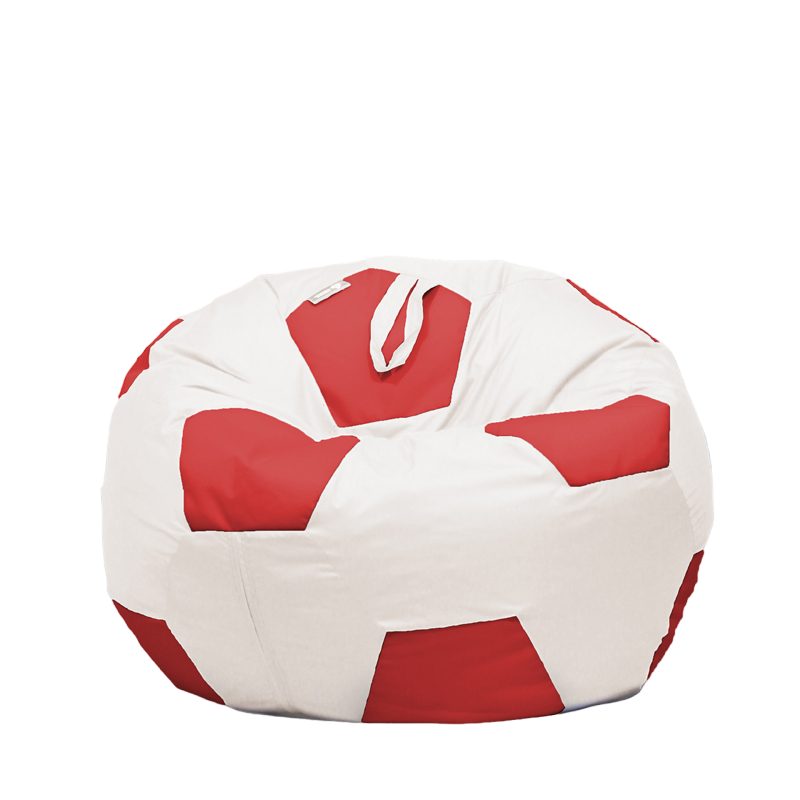 Кресло-мешок Pufon Мяч XXXL, бело-красный