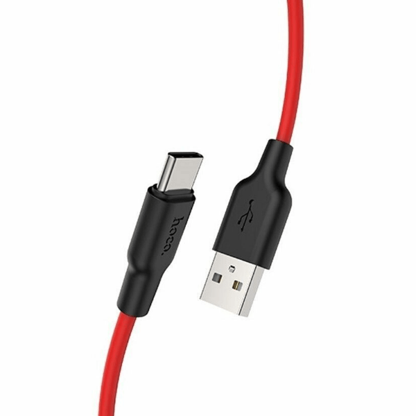 Кабель USB Type-C Hoco X21 Plus 2M 2.4A  красный