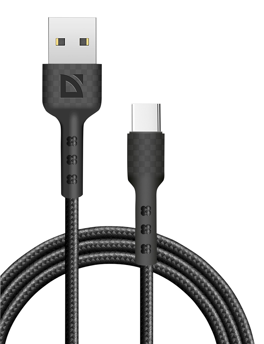 Кабель lightning - usb Defender F181 Lightning 1 м черный