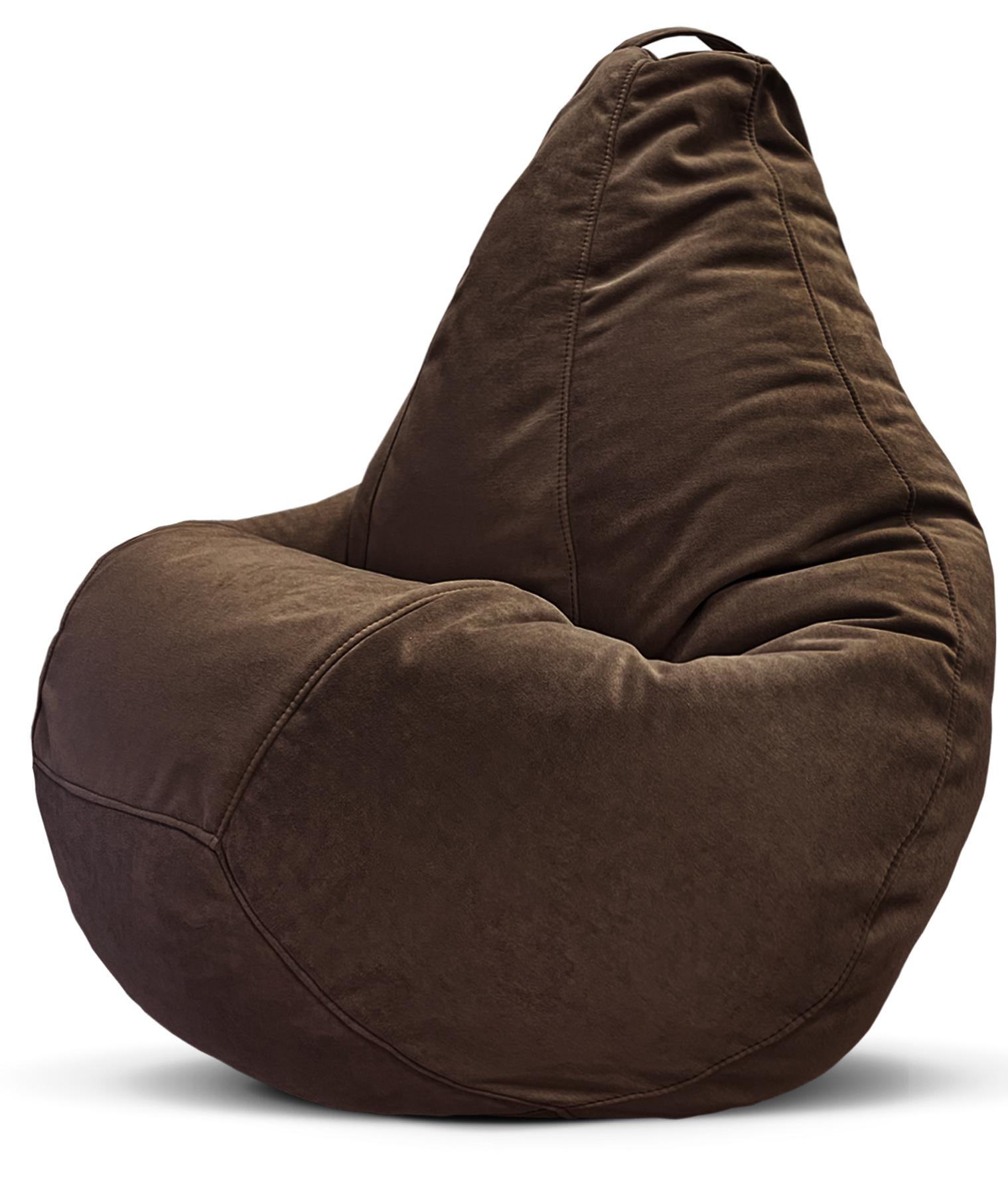 Кресло-мешок PUFLOVE Груша, Велюр, Размер XXXXL, коричневый
