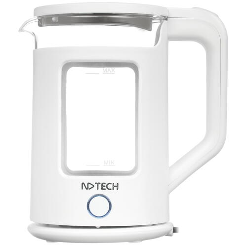 Чайник электрический NDTech EK081 1.8 л белый, прозрачный