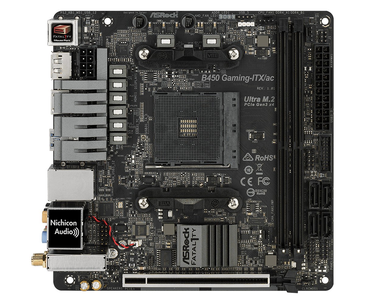 Материнская плата ASRock Fatal1ty B450 Gaming-ITX/ac