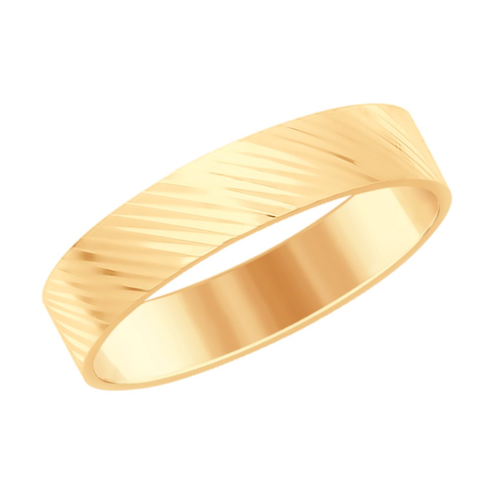 Кольцо обручальное из желтого золота р. 22,5 SOKOLOV 110224