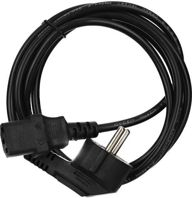 Кабель VCOM IEC 320 C13-CEE 7/7, M-F 1,8м Black (CE021-CU0.75-1.8M)