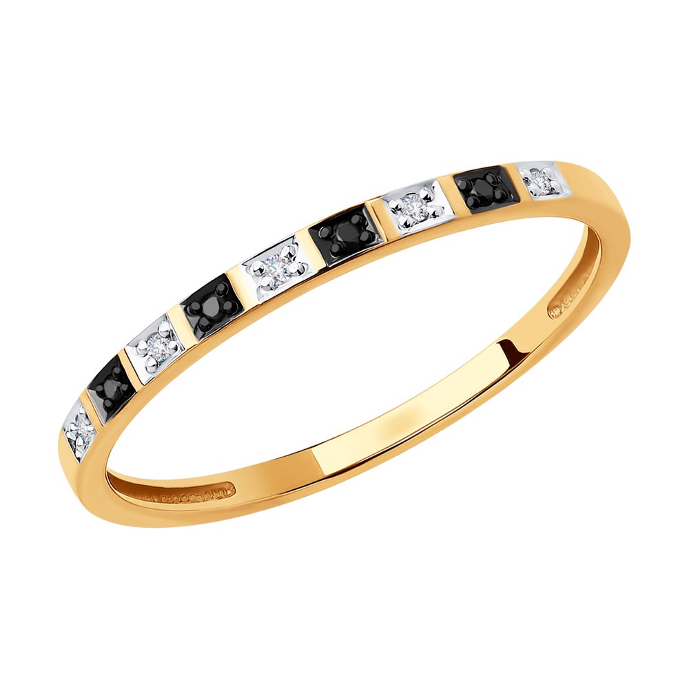 Кольцо из желтого золота р. 17 SOKOLOV Diamonds 7010052, бриллиант