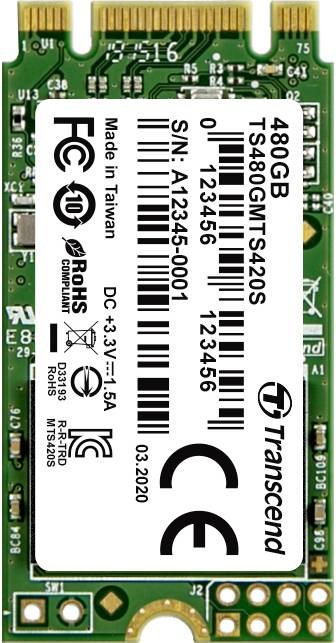 SSD накопитель Transcend MTS420S M.2 2242 480 ГБ (TS480GMTS420S)