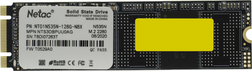 SSD накопитель Netac N535N M.2 2280 128 ГБ (NT01N535N-128G-N8X)