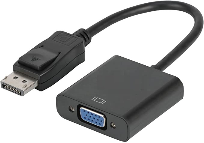 Переходник адаптер Display Port DP 20 pin - VGA 15 pin, 1080P, 25 см, KS-is