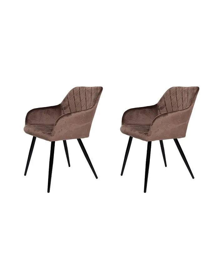 Комплект стульев 2 шт. La Room UDC-8266,2, черный/коричневый