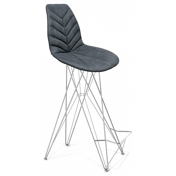 Барный стул Sheffilton She_1313415201, графит/хром лак