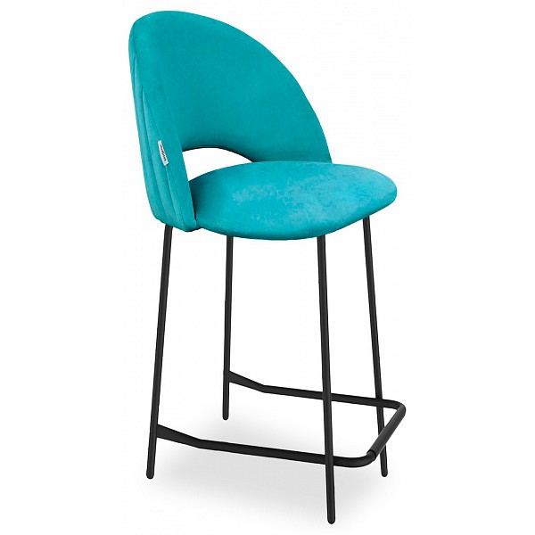 Барный стул Sheffilton She_9954187302, голубая пастель/черный муар