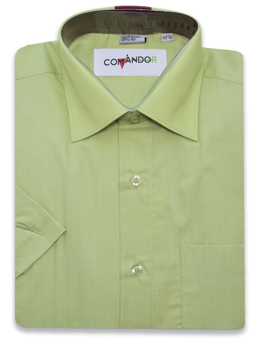 Рубашка мужская Comandor DF 321-K зеленая 39/170-178