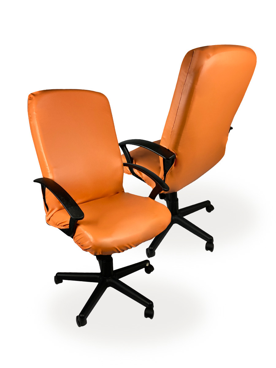 Чехол на мебель для компьютерного кресла ГЕЛЕОС 530Л, размер L, кожа, светло-коричневый
