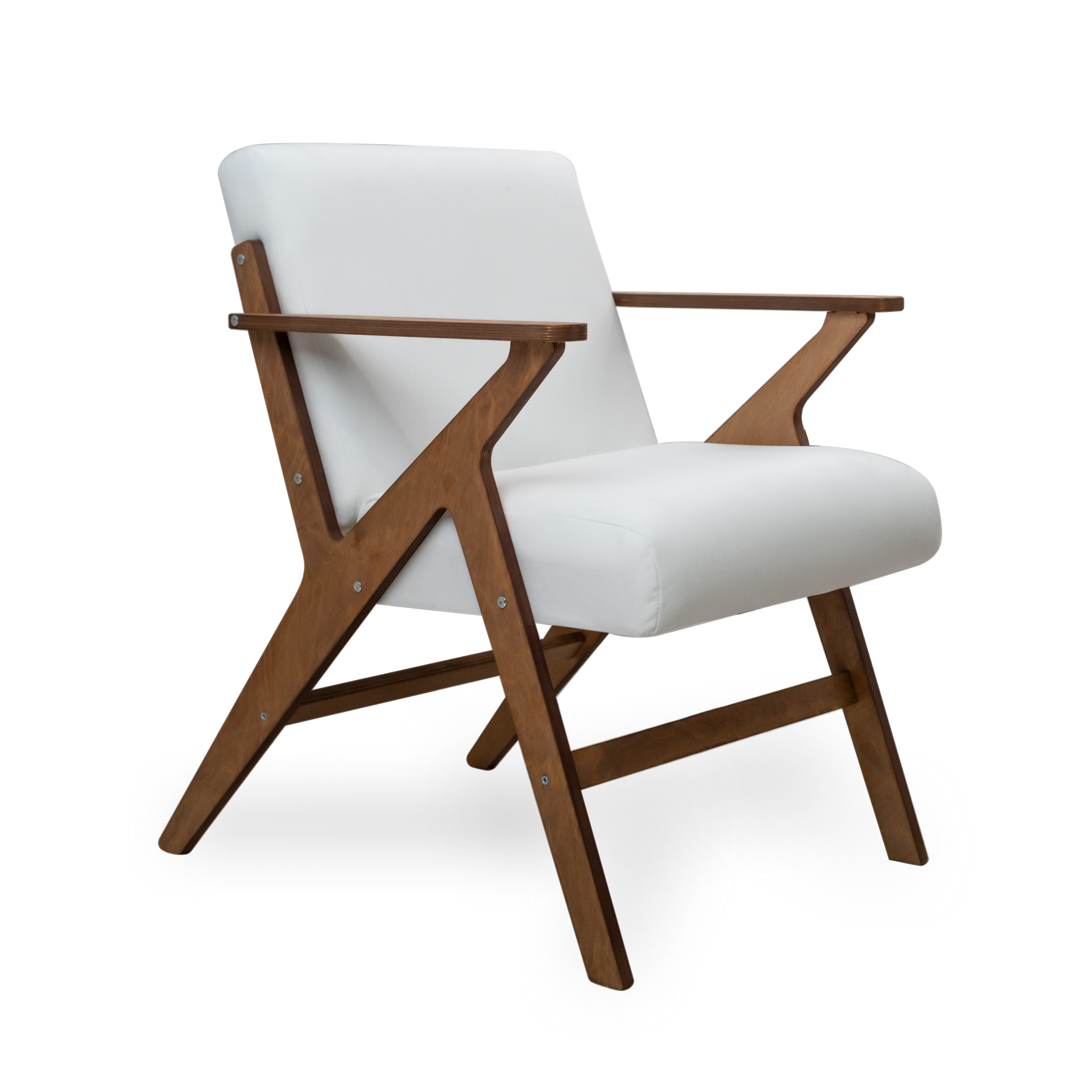 Кресло для отдыха Axioma.woodshop Винтаж 2, дуб/белый