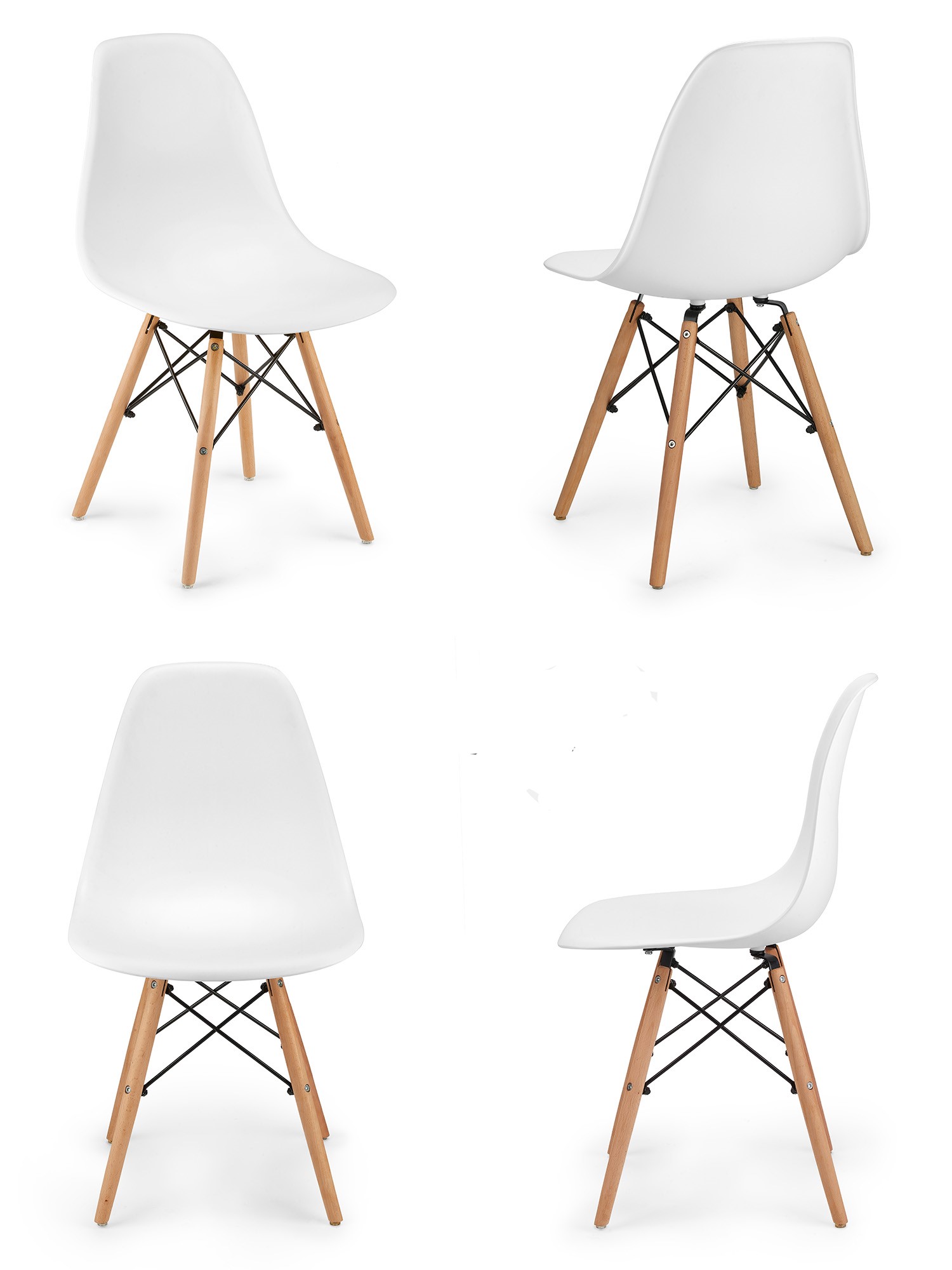 Комплект стульев 4 шт. byROOM Acacia, бежевый/white