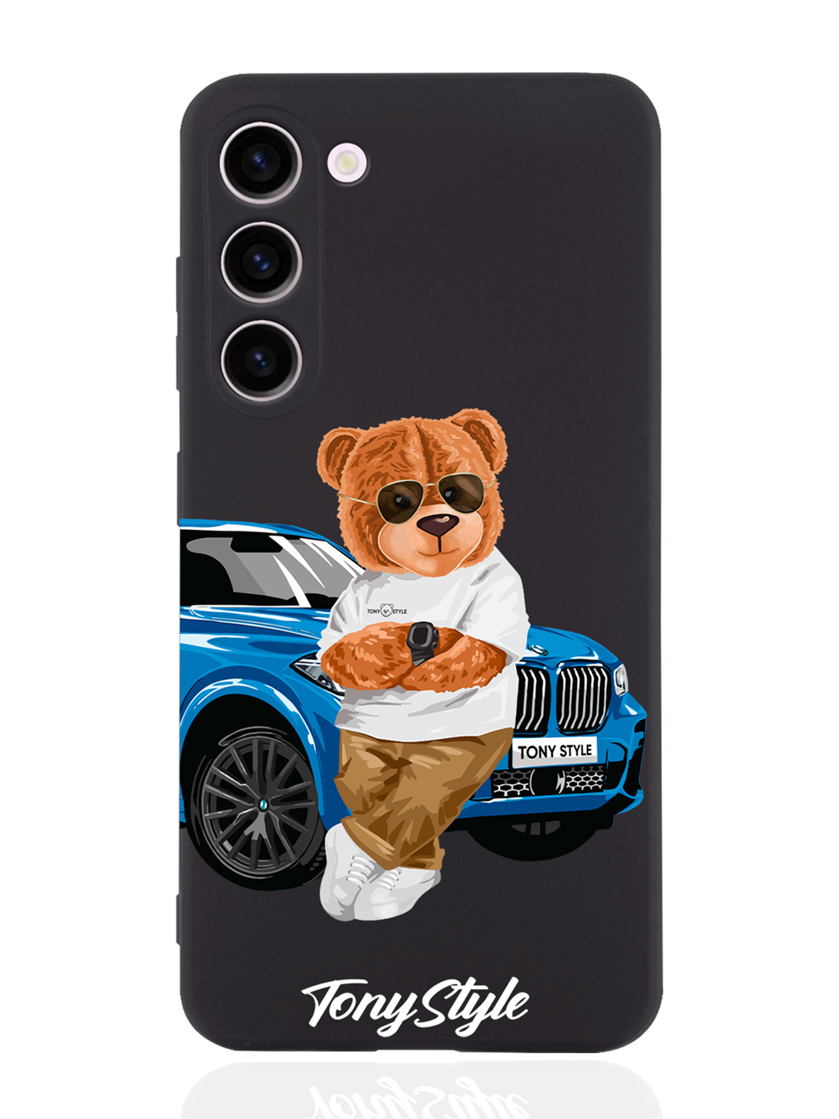 Чехол Tony Style для Samsung Galaxy S23+ Tony Style с машиной черный