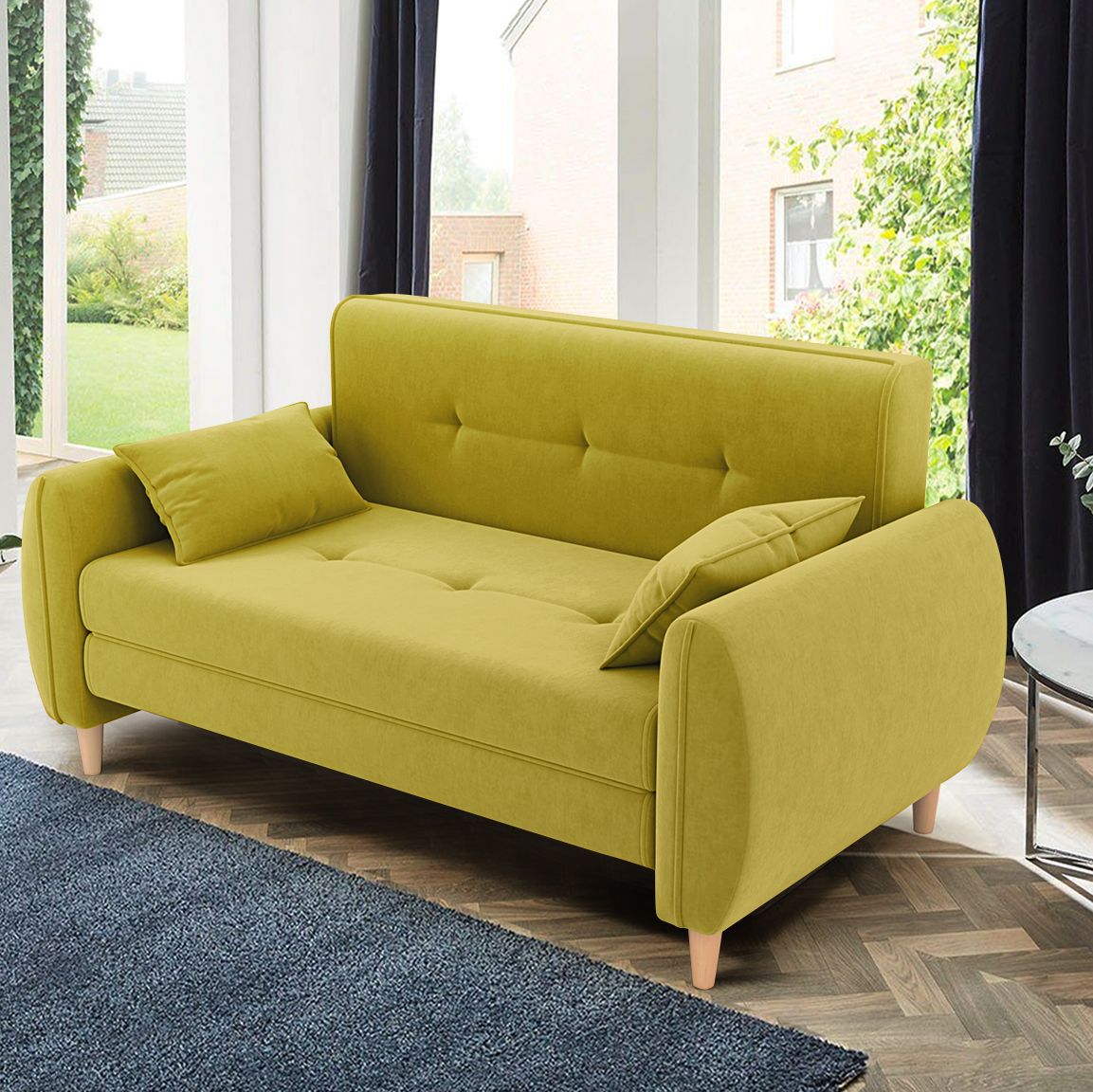 Раскладной диван Алито Твикс, 120х200, оливковый