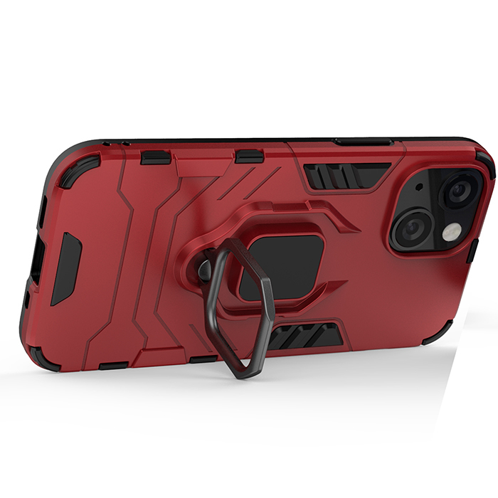 Противоударный чехол с кольцом Panther Case для iPhone 13 Mini (красный)