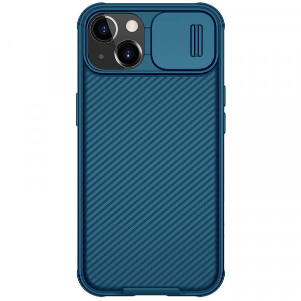 Чехол из пластика и TPU Nillkin CamShield Pro Magnetic для iPhone 13, синий