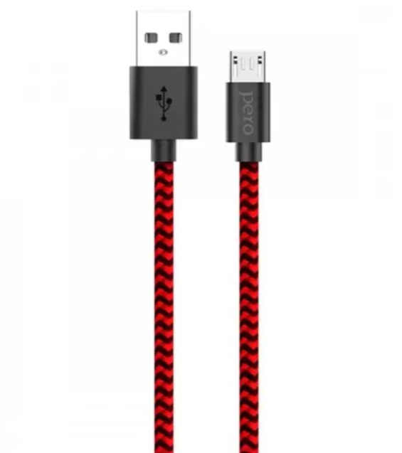 Кабель Pero DC-04 micro-USB, 2А, 2м, Red-black (PRDC-04MU2MRB)