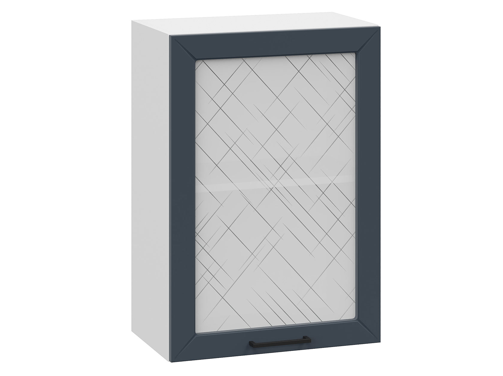 Навесной шкаф СВ-Мебель Вектор Белый / Океания со стеклом 500 мм
