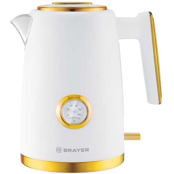 Чайник электрический Brayer BR1018 1.7 л White, Gold