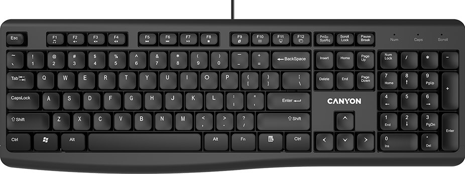Проводная клавиатура CANYON CNE-CKEY5-RU Black