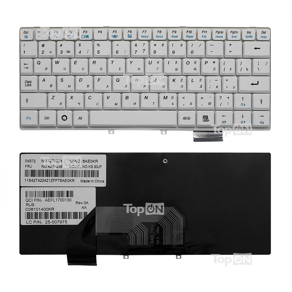 Клавиатура TopON для ноутбука Lenovo IdeaPad S9, S9e, S10, S10e Series