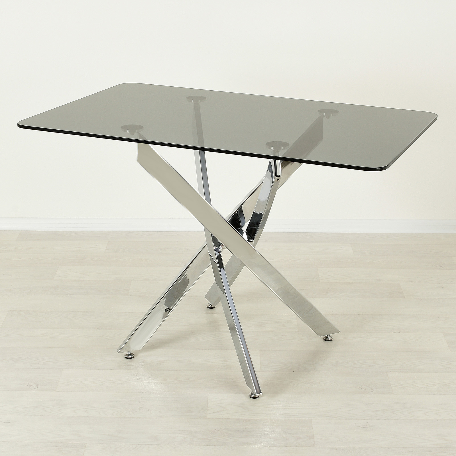 Кухонный стол Mebel Apartment Рим 10 серый/хром 1200х800