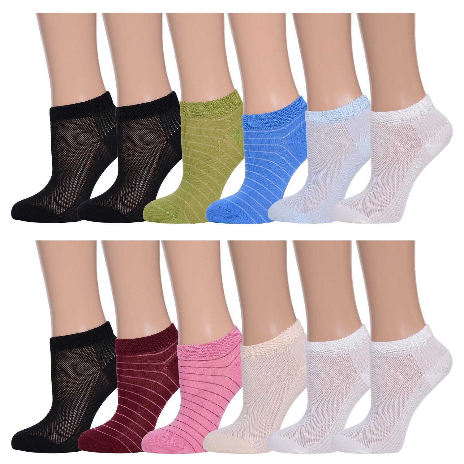 Комплект носков женских Grinston socks PG-15D34-17D3-12 зеленых 23