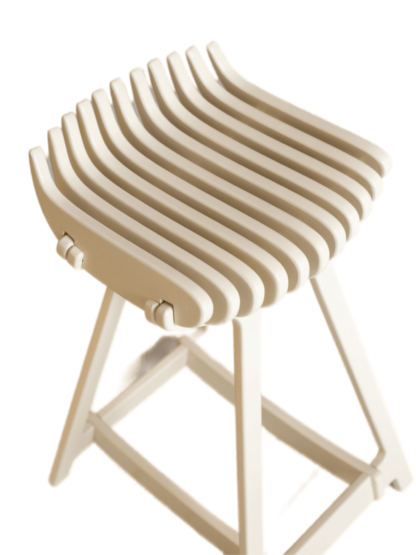 Барный стул Playwoods из дерева Слоновая кость мини