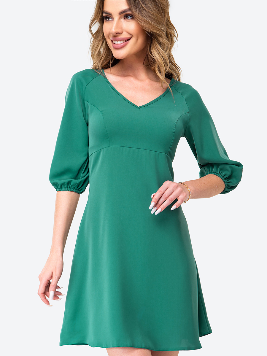Платье женское HappyFox HFSL2631 зеленое 46 RU