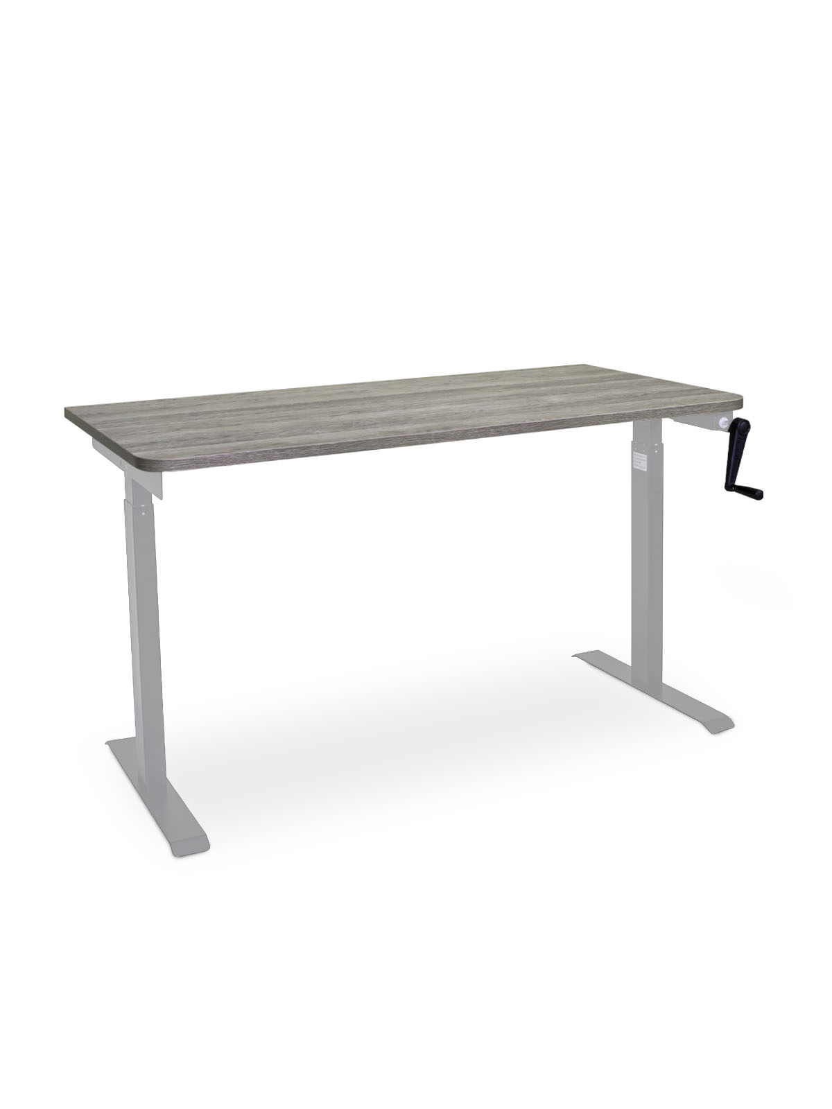 Офисный стол LuxAlto лофт для работы стоя и сидя серый, 120x70x2.5см, 34111
