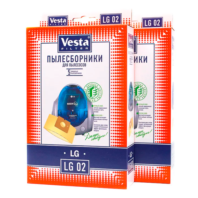 Пылесборник Vesta filter LG02 2 упаковки