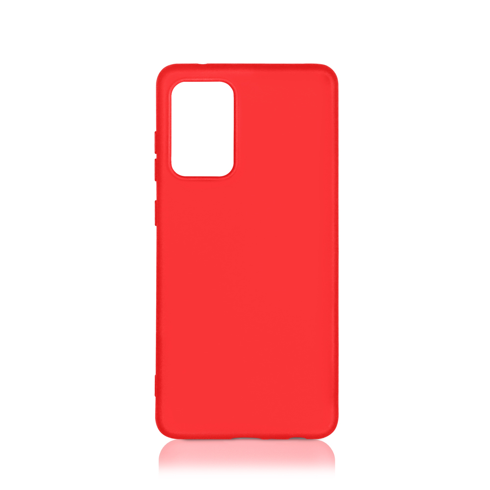 Чехол DF для Samsung Galaxy A52 (4G/5G), крас.силикон с мф (DF sOriginal-29 (red))