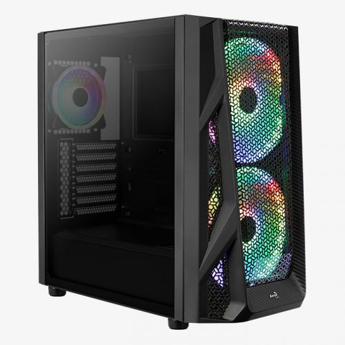 Корпус компьютерный AeroCool AirHawk Duo (Duo-G-BK-v1) Black