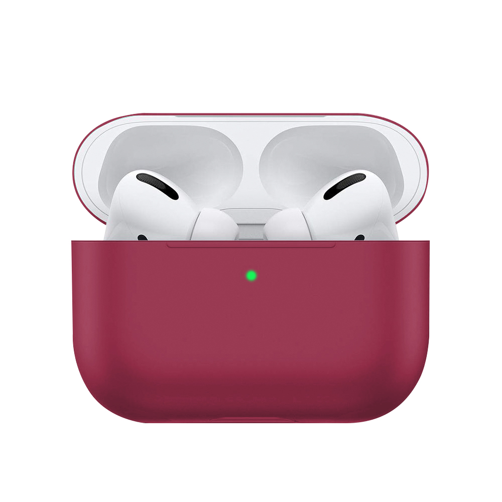 Чехол Silicone Case Slim для AirPods Pro, бордовый, SCAPP-18-HIDO