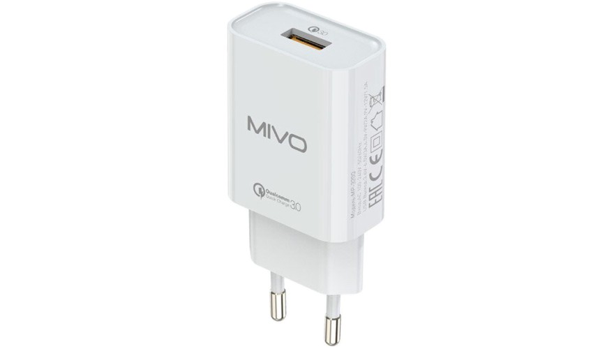 Сетевое зарядное устройство Mivo MP-320Q 1xUSB 2 А белый