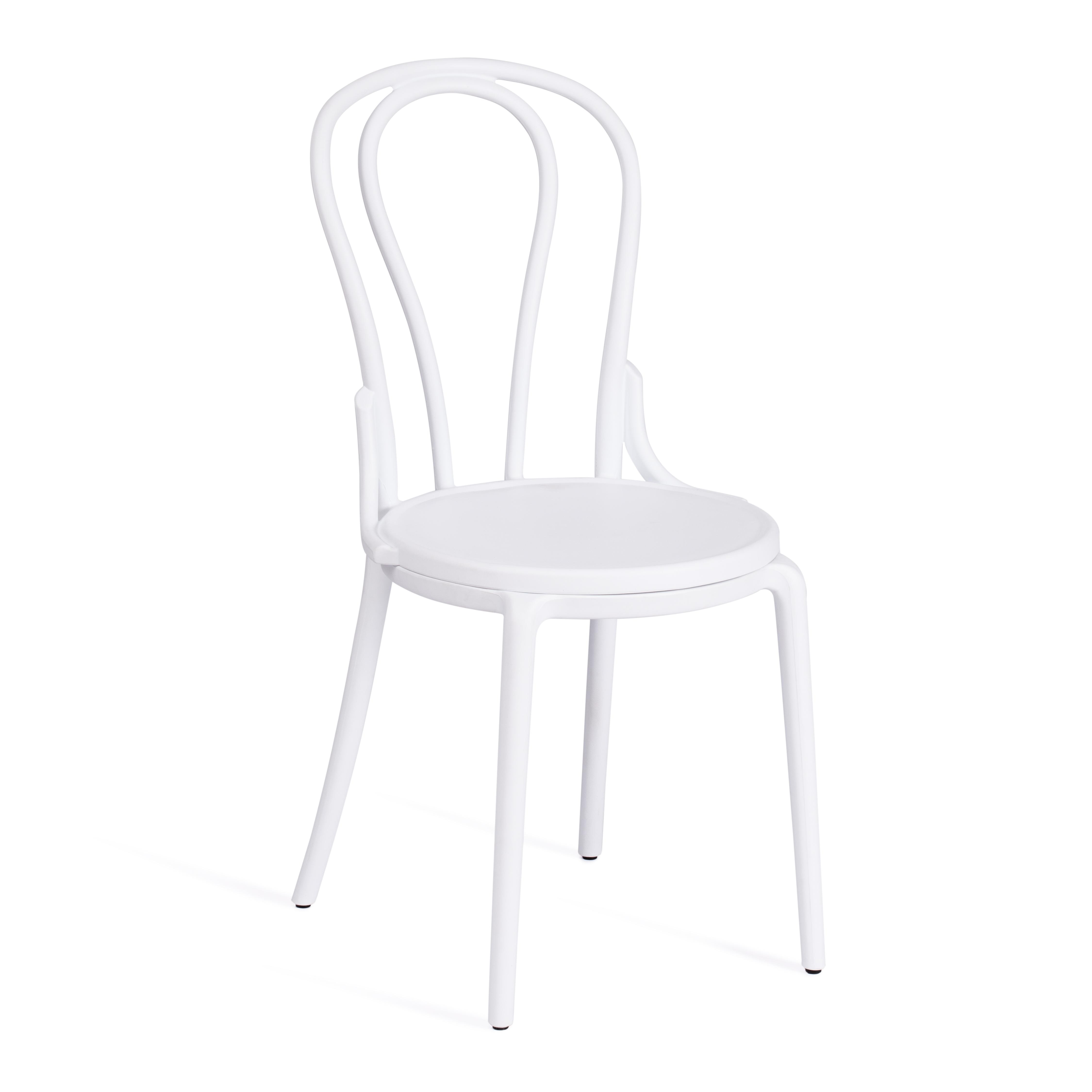 Стул для кухни 4 шт пластиковый со спинкой садовый на балкон Tetchair THONET