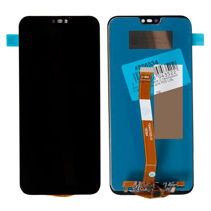 Дисплей Rocknparts с тачскрином для Huawei P20 Lite Nova 3E черный