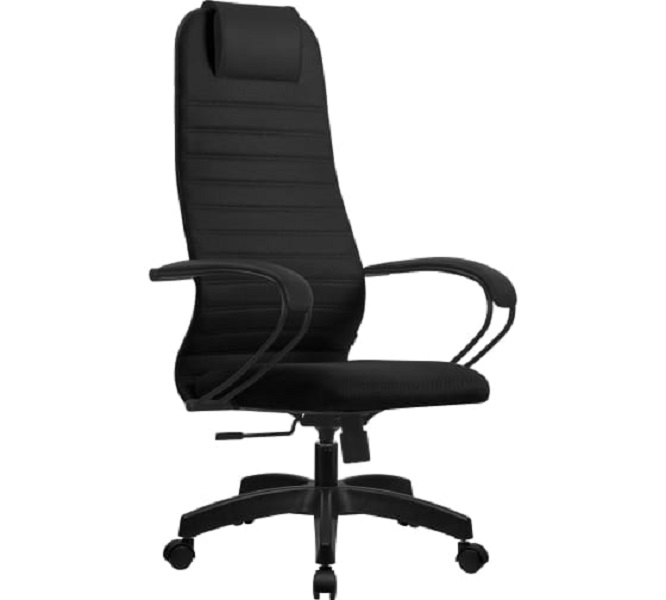 Кресло руководителя Метта SU-B-10/подл.130/осн.001 *Черный, ткань / Темно-серый, ткань